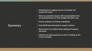 Infrastructure – Canada - Analysis and Commentary | PPTX