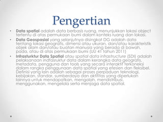 Infrastruktur data spatial | PPTX