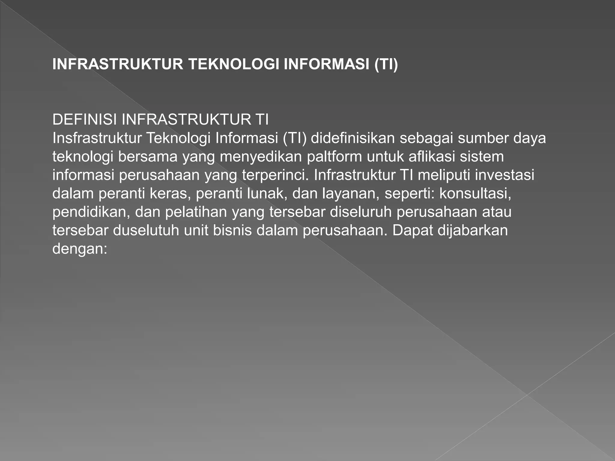 Infrastruktur ti | PPTX