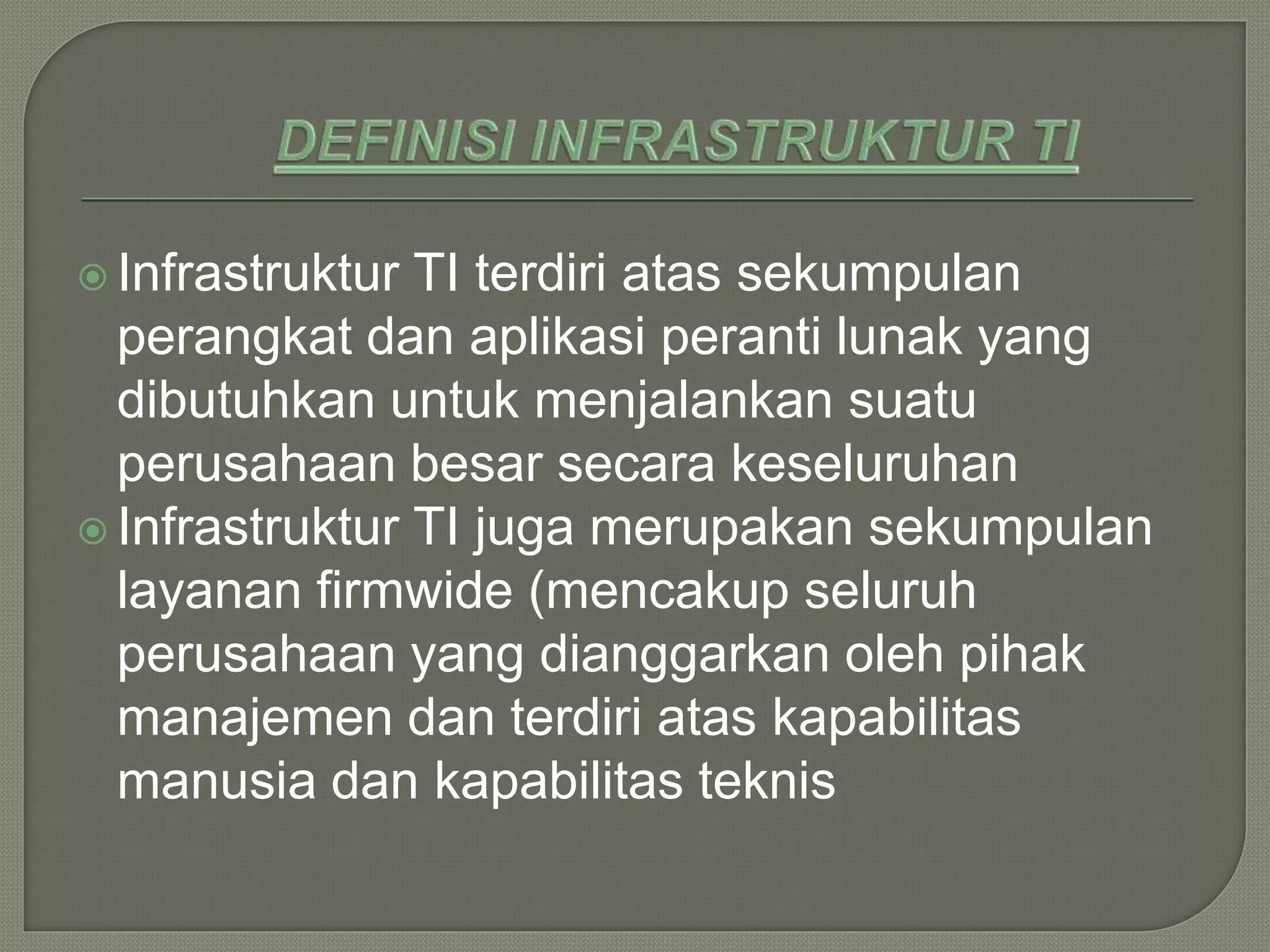 Infrastruktur ti dan teknologi baru | PPTX