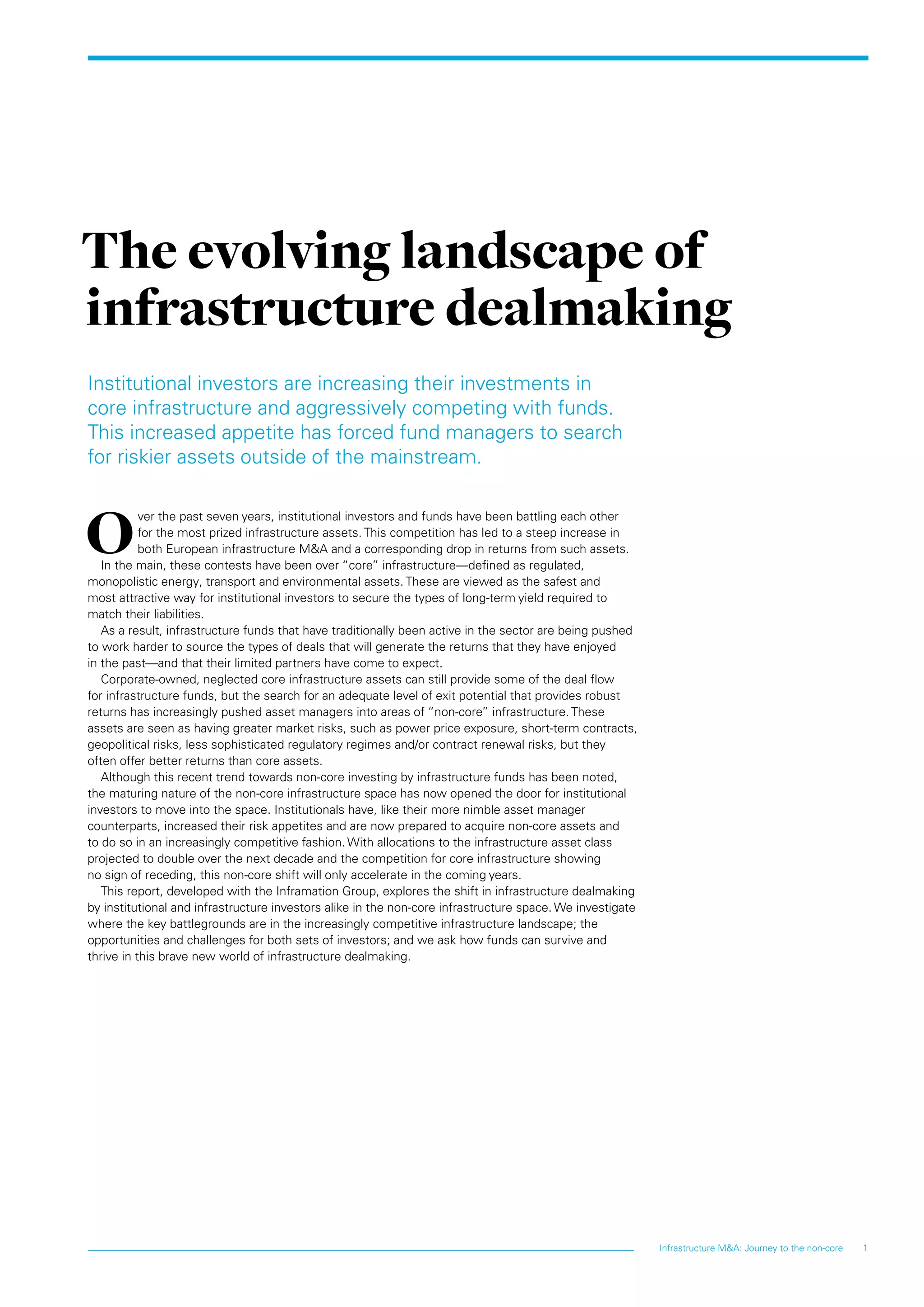 Infrastructure M&A: Journey to the non-core | PDF