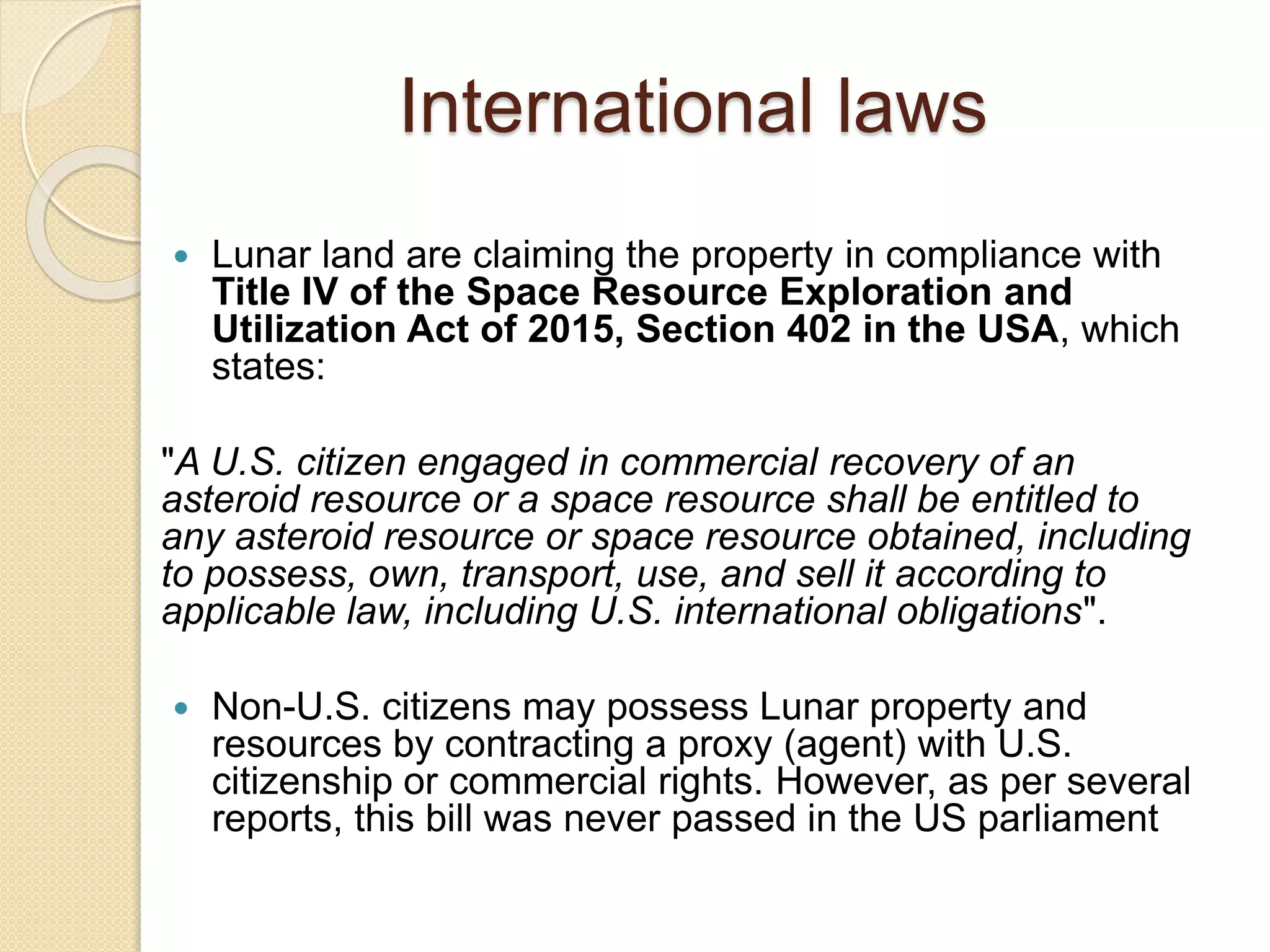 Land Acquisition On Moon | PPTX
