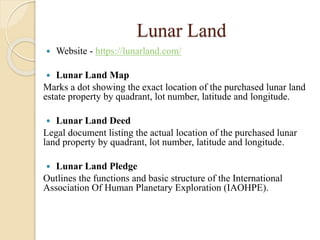 Land Acquisition On Moon | PPTX