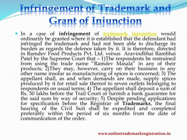 Infringement of trademark | PDF