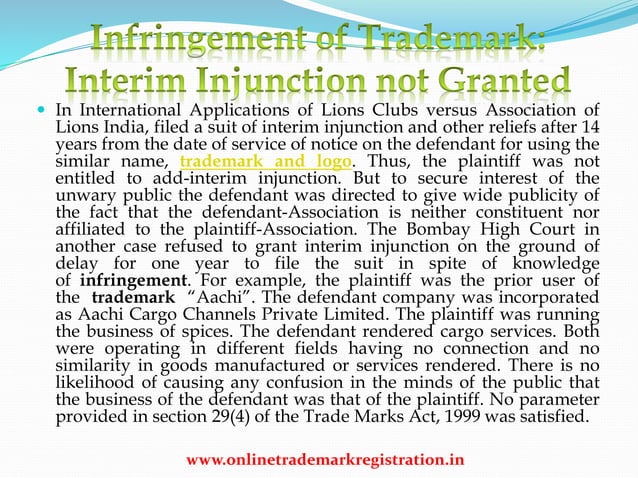 Infringement of trademark | PDF