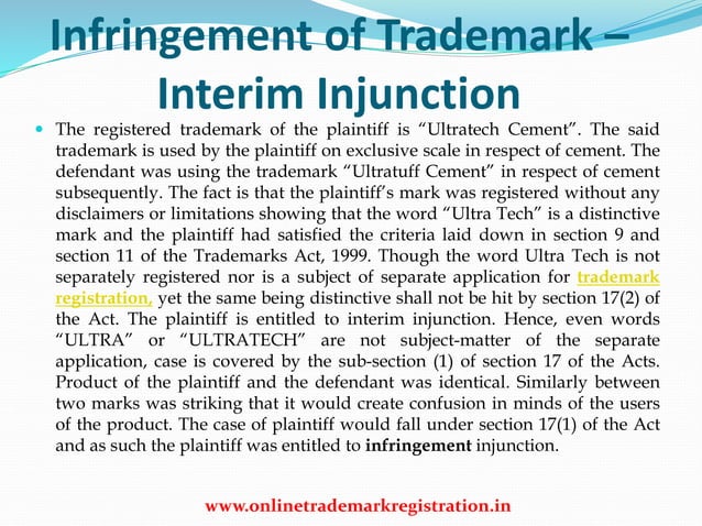 Infringement of trademark | PDF