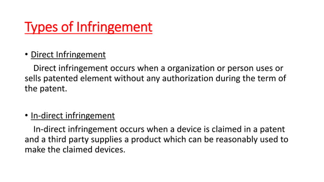 Infringement search | PPTX