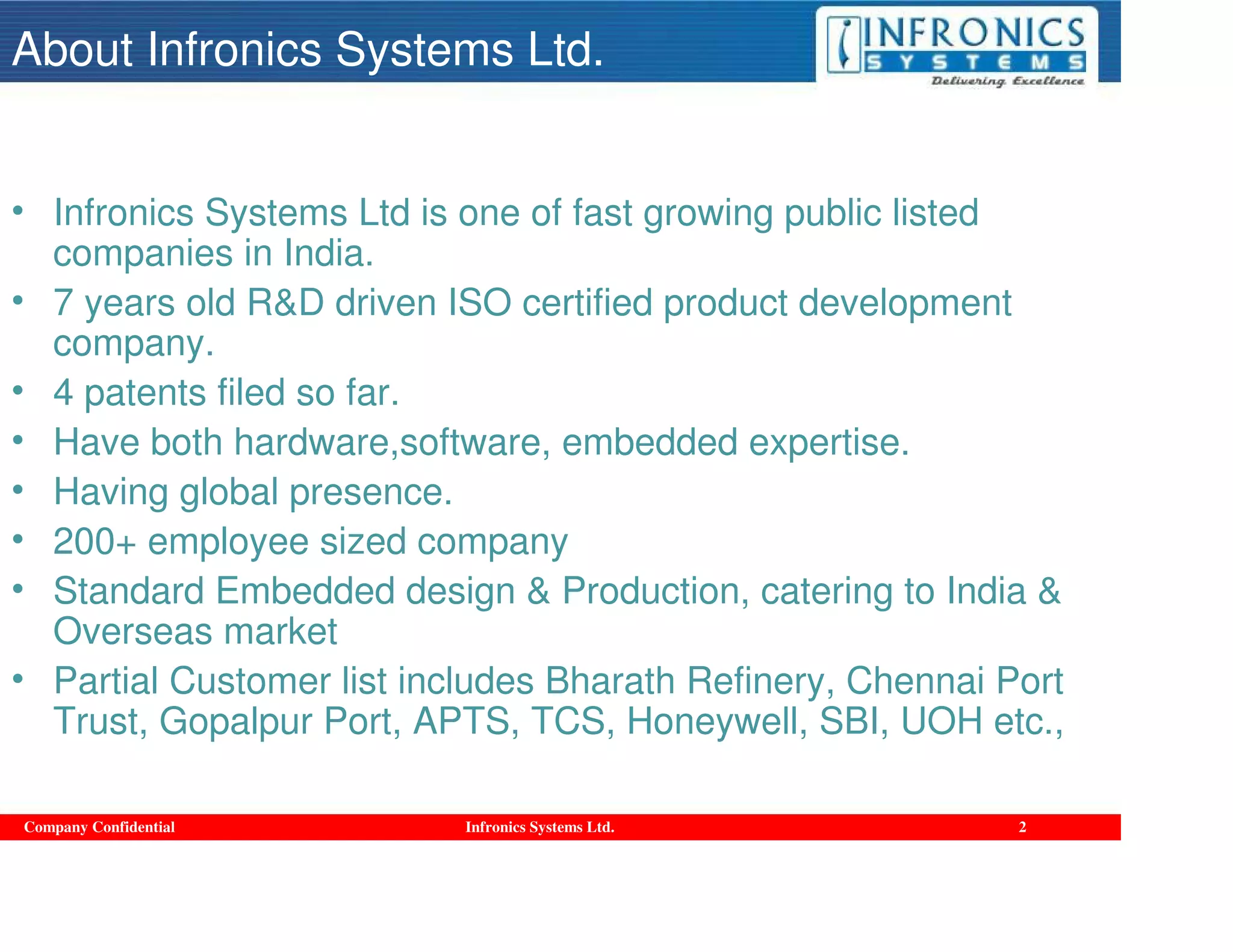 Infronics Company Profile | PDF