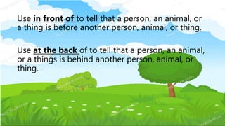 In front of and At the back of | PPTX