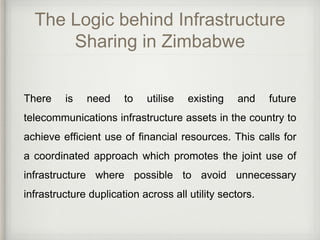 Infrstructure sharing zimbabwe | PPT