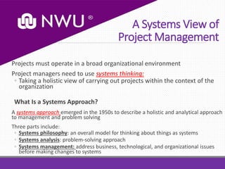 PROJECT MANAGEMENT AND INFORMATION TECHNOLOGY CONTEXT | PPTX