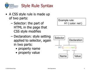 INFT132 093 05 Cascading Style Sheets | PPT