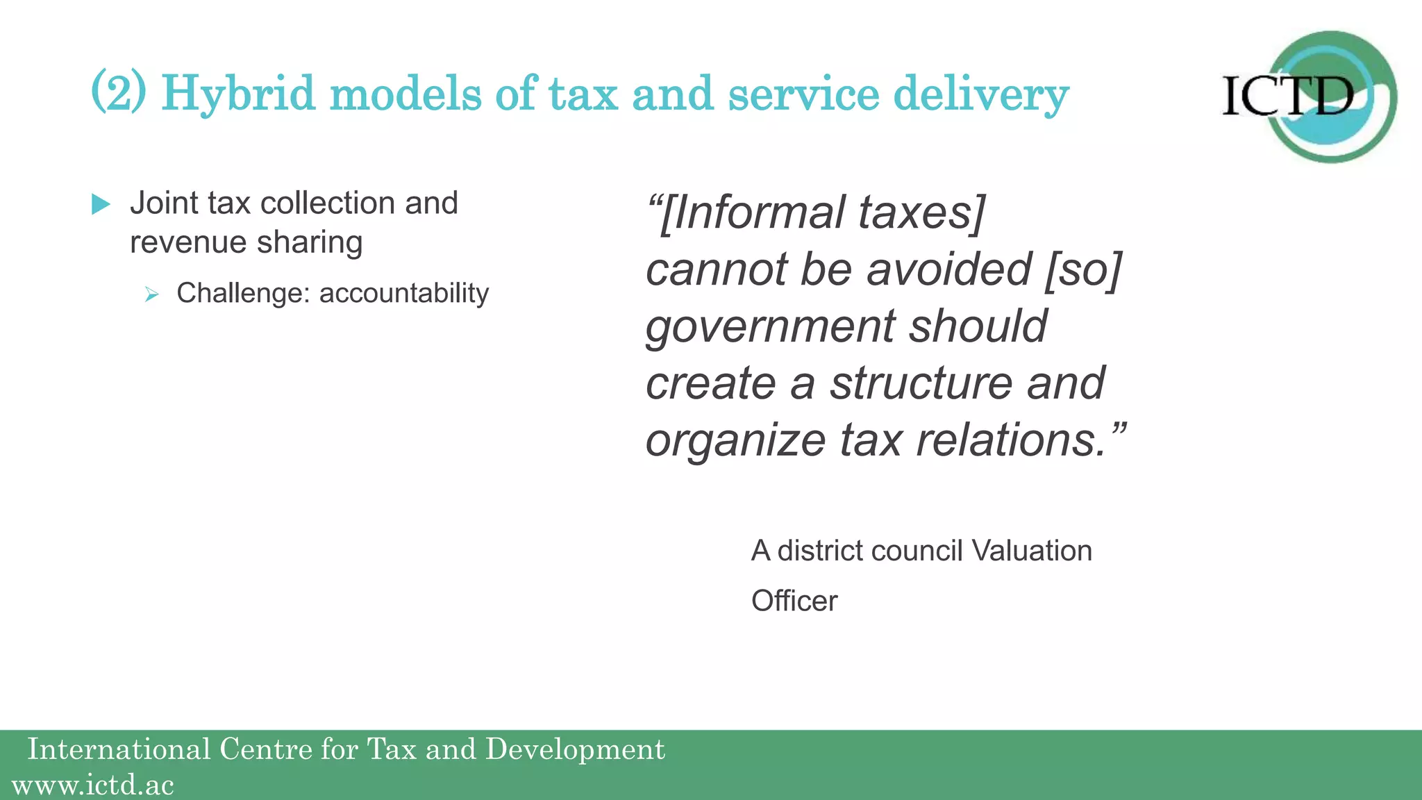 Informal taxation: Implications and ways forward | PPTX