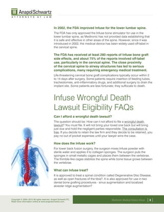 Infuse - Medtronic Medical Device Lawsuits | PDF