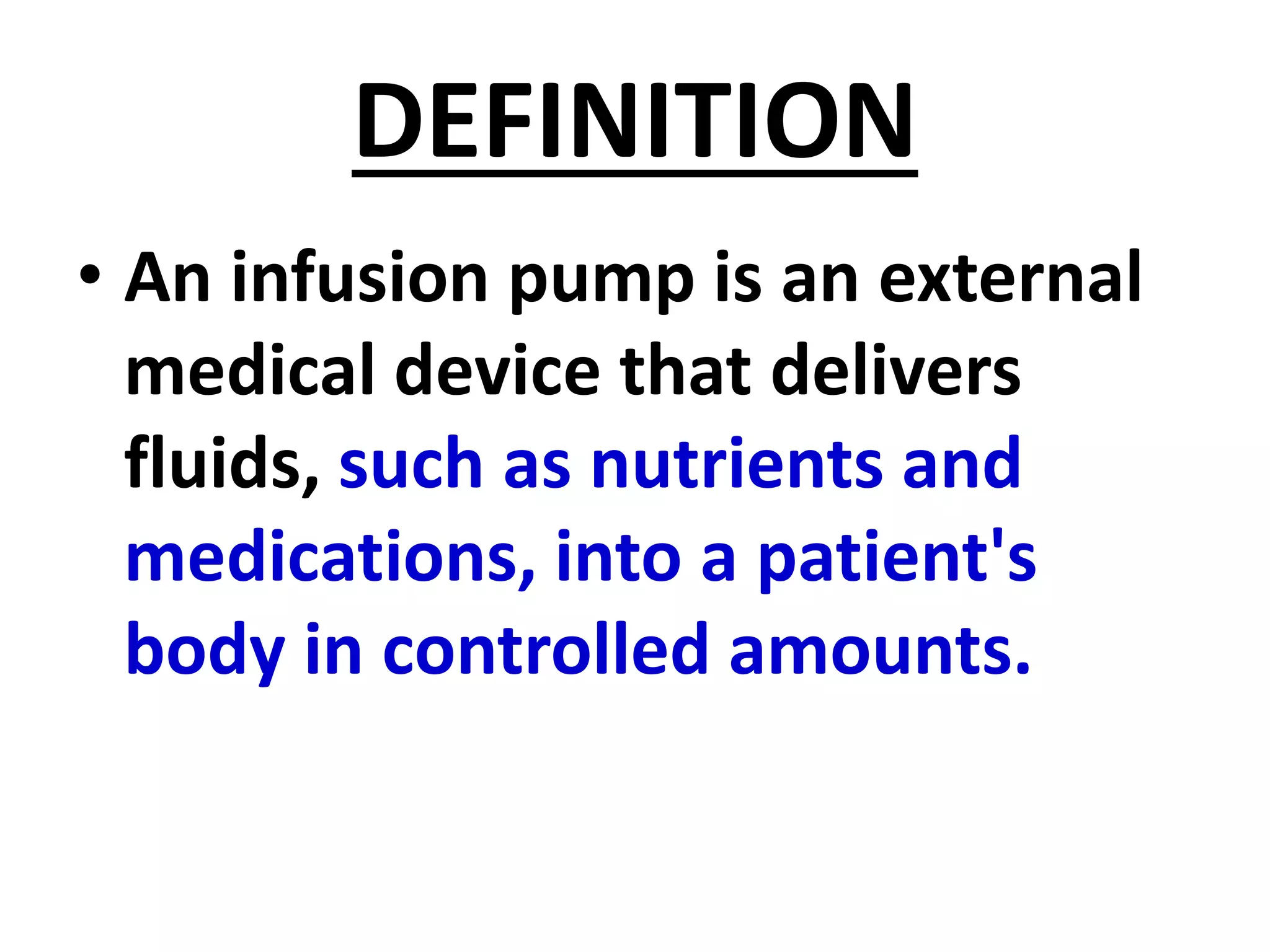 INFUSION PUMPS | PPTX