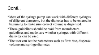 INFUSION PUMP.pptx FOR NURSING STUDENTS CREATED BY KIRAN KARETHA | PPTX