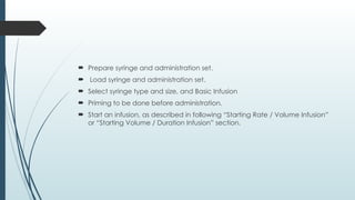 INFUSION PUMPS AND Syringe Pump........... | PPTX