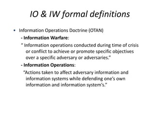 The Information Warfare: how it can affect us | PPTX