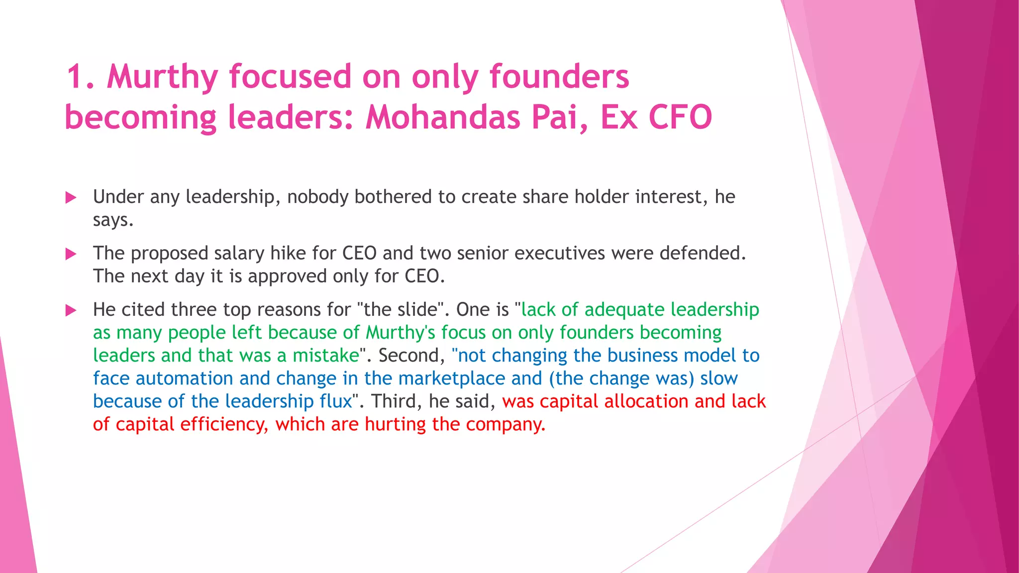 Infosys status in early 2017 | PPT