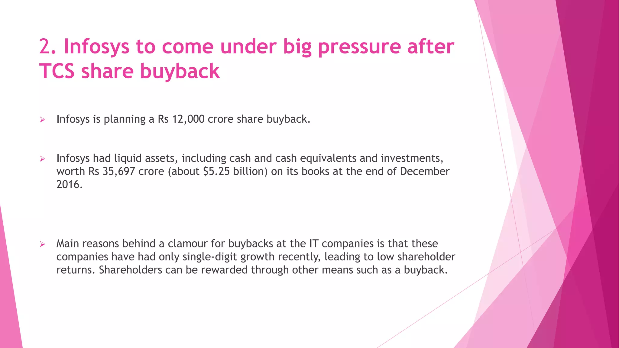 Infosys status in early 2017 | PPT