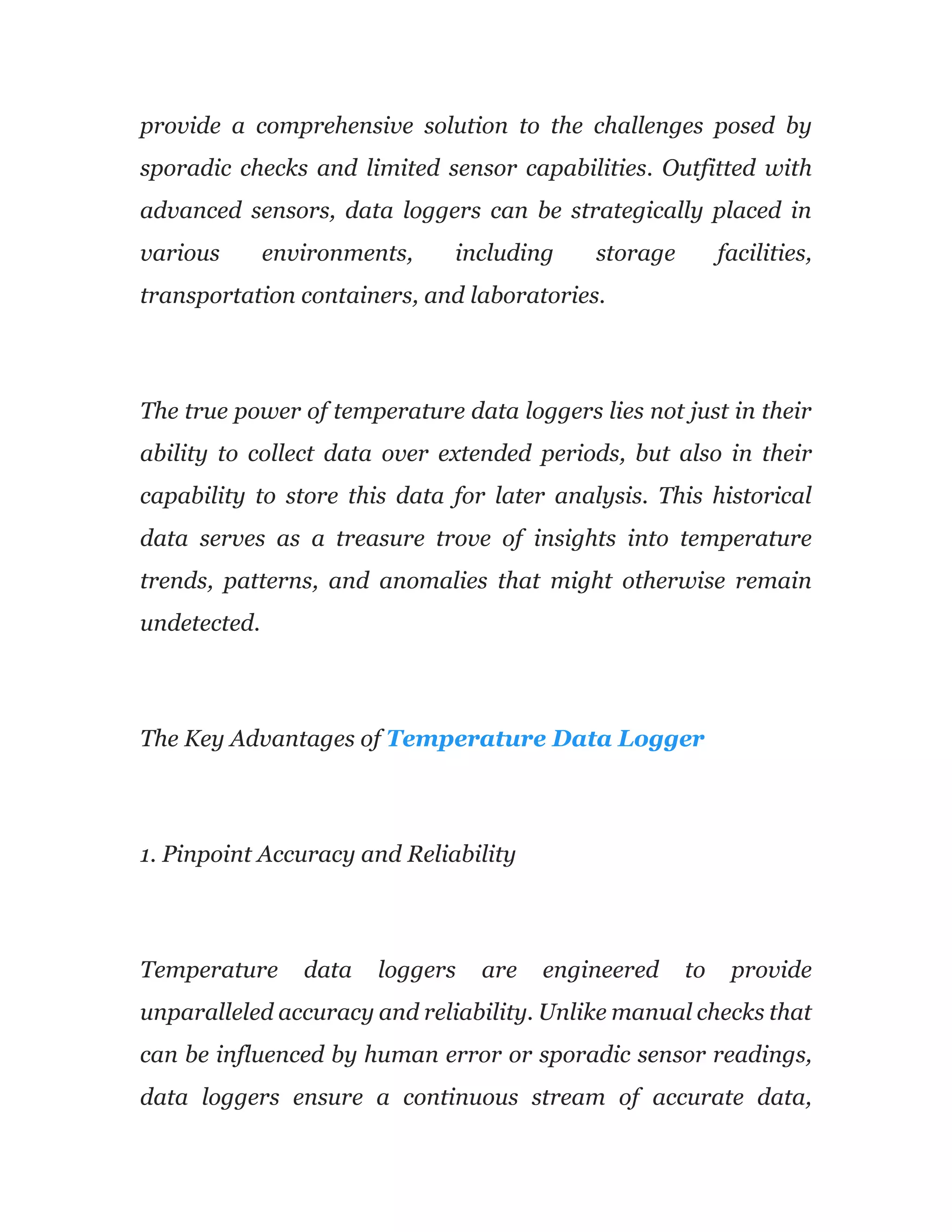 Precision In Tracking How Temperature Data Loggers Ensure Data Accuracy Pdf