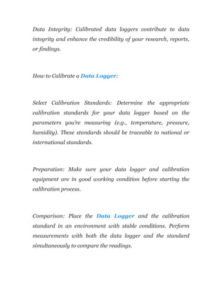 Understanding Data Logger Calibration: Why It Matters and How to Do It ...