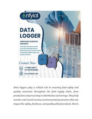 The Role of Data Loggers in Food Safety and Quality Assurance | DOCX