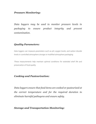The Role of Data Loggers in Food Safety and Quality Assurance | DOCX