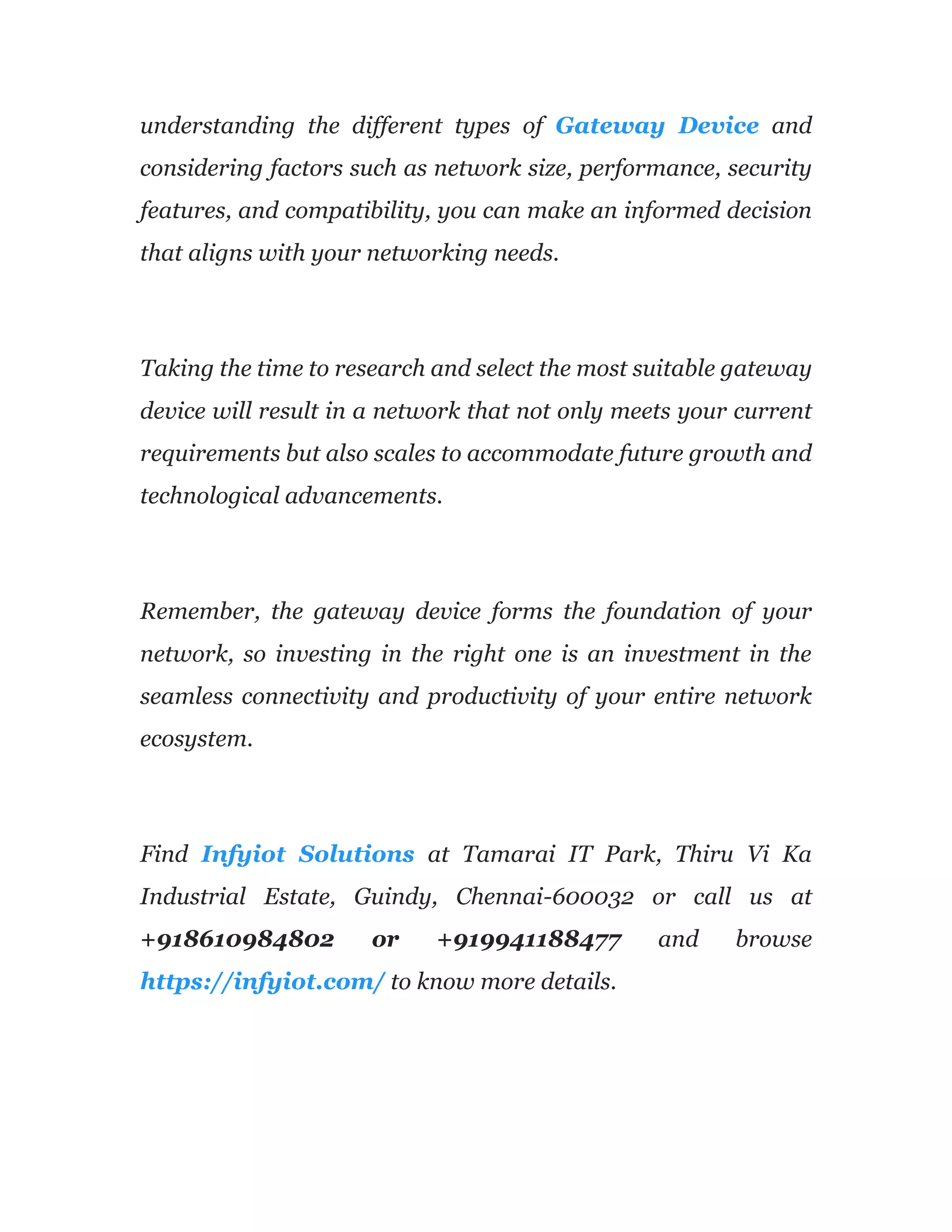 Demystifying Gateway Devices: The Backbone of Modern Networking | PDF