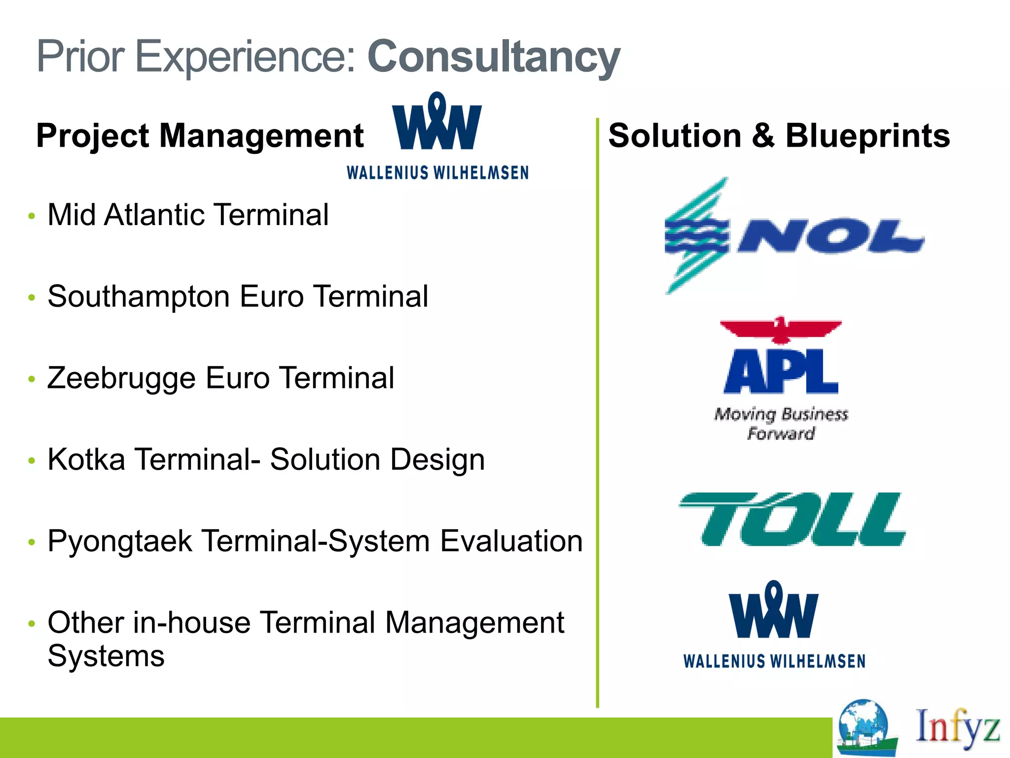 Infyz Port/Terminal Operations Management System | PDF