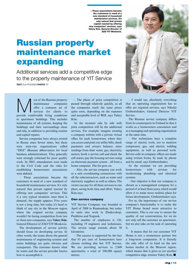 YIT internal magazine - ing 01/2010 | PDF