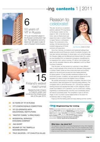 YIT internal magazine - ing 01/2011 | PDF | Construction Industry ...
