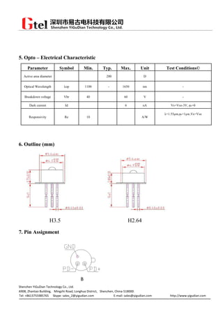 Ingaas 200um apd to can | PDF | Technology & Computing