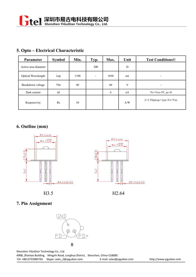 Ingaas 200um apd to can | PDF | Technology & Computing