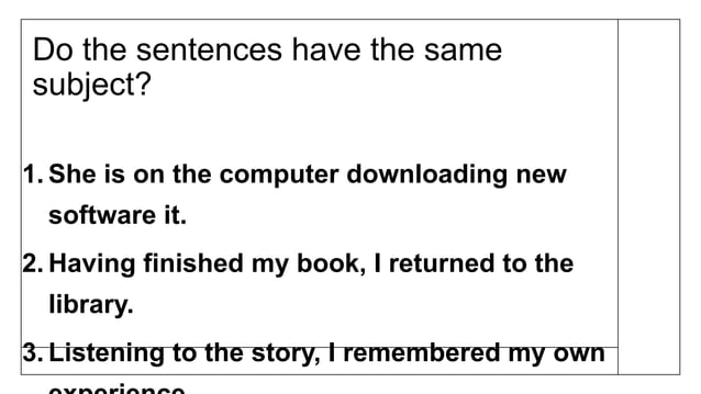 GRAMMAR ing clauses Adverb clauses for advanced students | PPT