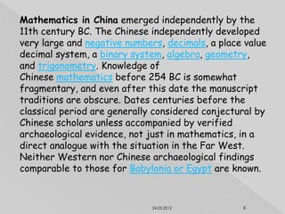 CHİNESE MATHEMATCS | PPTX