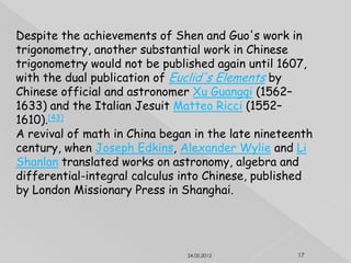 CHINESE MATHEMATICS HOMEWORK | PPTX