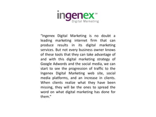 Ingenex Digital Marketing Strategy | PPTX | Marketing and Advertising ...