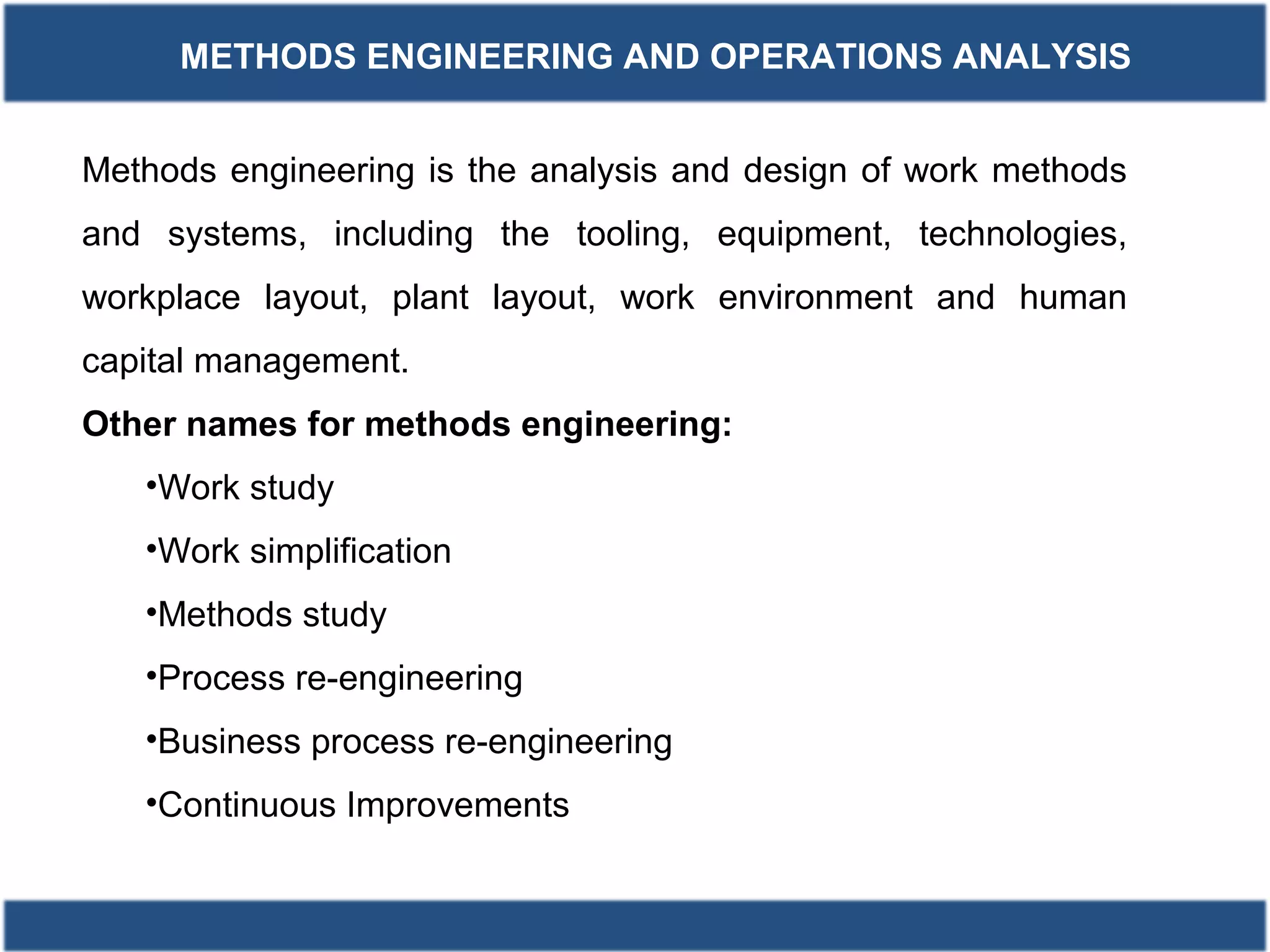 Methods Engineering | PPT
