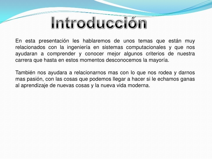 Ejemplo De Una Introduccion