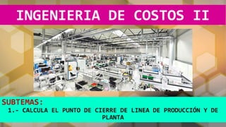 INGENIERIA DE COSTOS II - 07 | PPT
