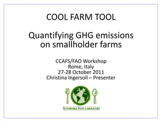 Ingersoll Cool farm tool methods oct 2011 | PDF