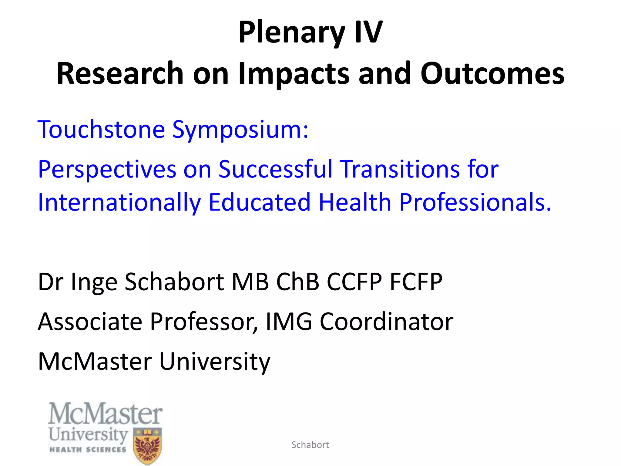 Perspectives 2017: Inge Schabort | PPTX