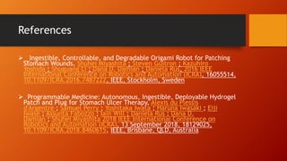 Ingestible origami robots | PPTX