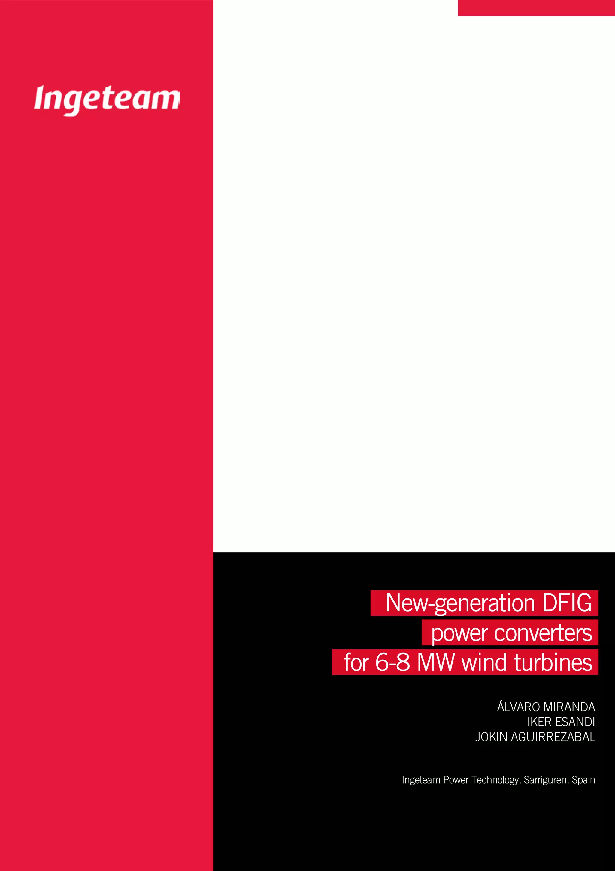 White paper - Ingeteam's new-generation power converters for 6-8 MW wind turbines | PDF
