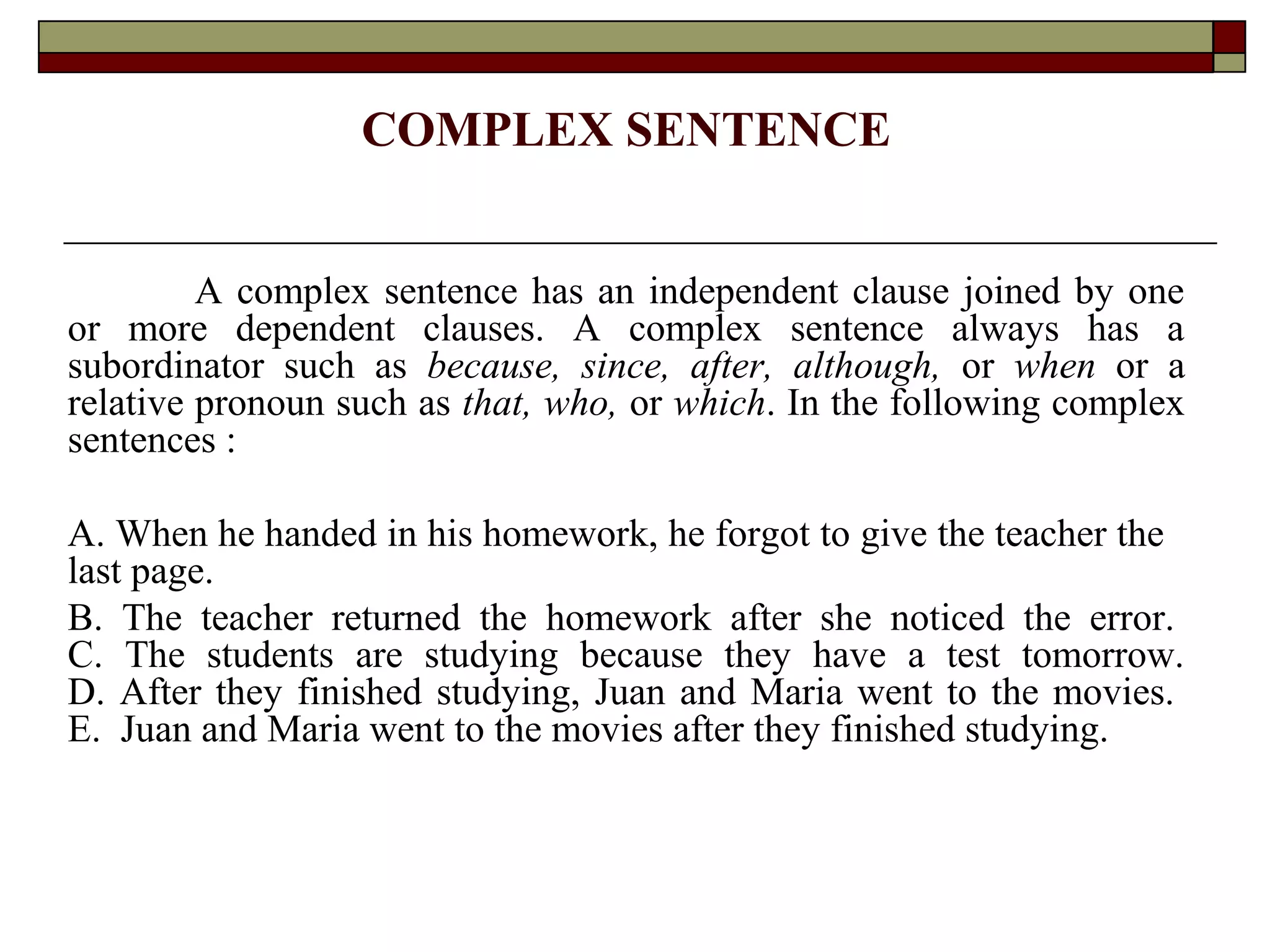 Simple, Compound, and Complex tenses | PPT
