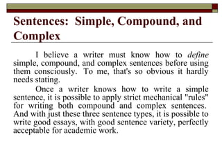 Simple, Compound, and Complex tenses | PPT