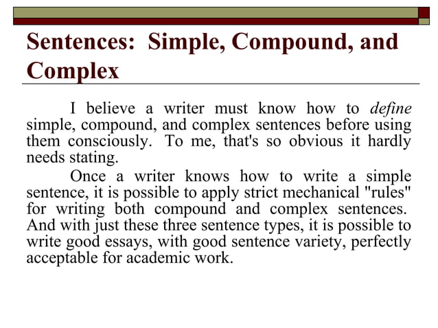 Simple, Compound, and Complex tenses | PPT