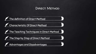 Direct Method | PPTX