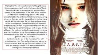 Carrie poster analysis 1 | PPTX